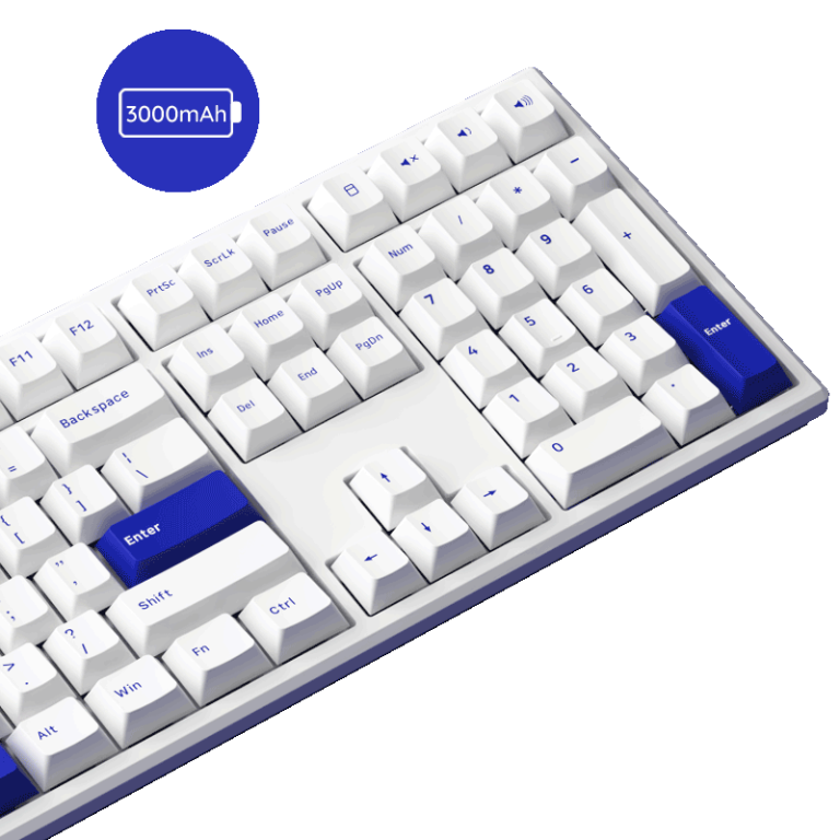 MG108B Blue on White - MonsGeek