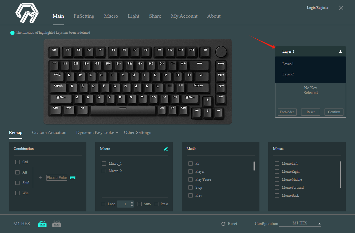 Switching Between Layers on 75% layout MonsGeek HE/Magnetic Keyboards ...