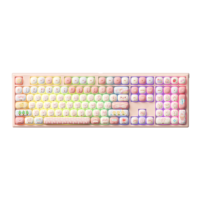 MG108B Bunny Apple Mechanical Keyboard - MonsGeek