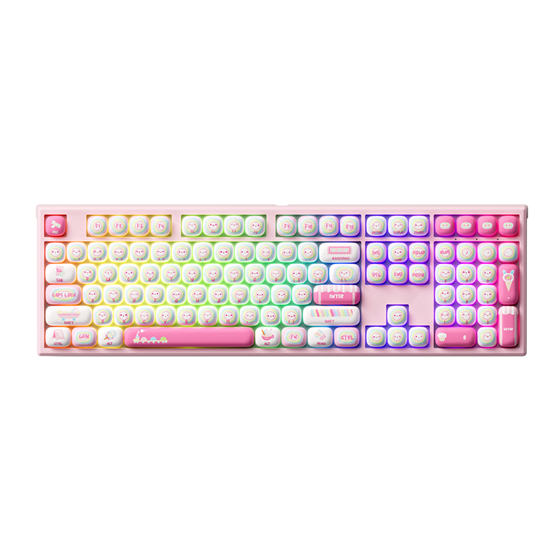 MG108B Bunny Apple Mechanical Keyboard - MonsGeek