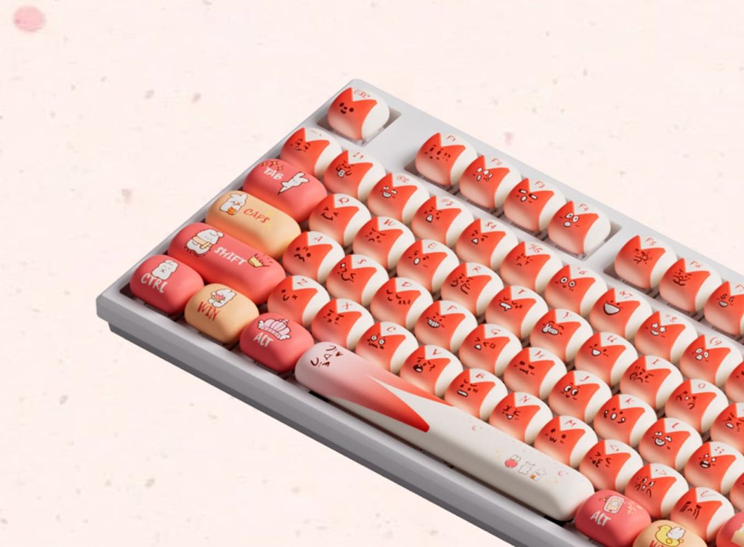 MG108B Bunny Apple Mechanical Keyboard - MonsGeek