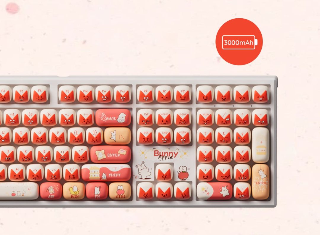 MG108B Bunny Apple Mechanical Keyboard - MonsGeek