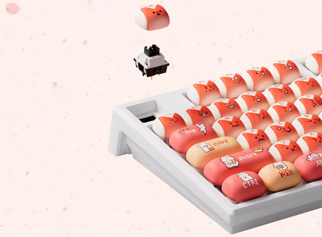 MG108B Bunny Apple Mechanical Keyboard - MonsGeek