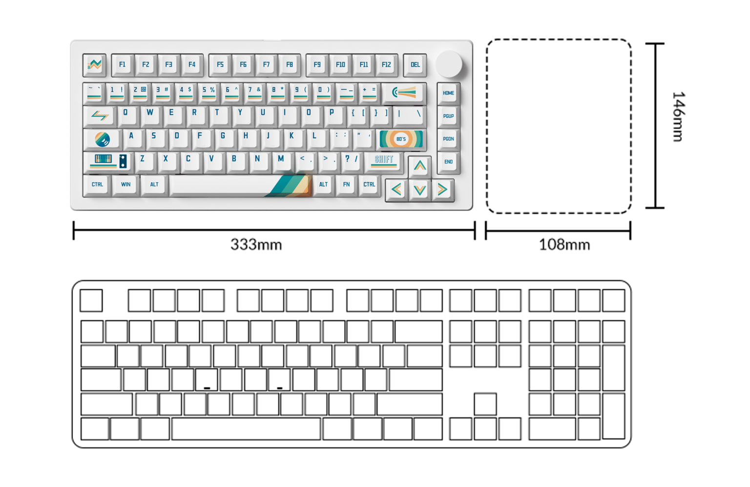 M1 V5 VIA 1980s Mechanical Keyboard - MonsGeek