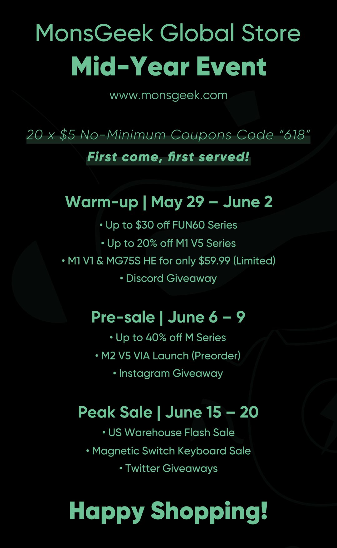 MonsGeek Mid-Year Sale on Mechanical Keyboards, Barebone Kits, Magnetic ...