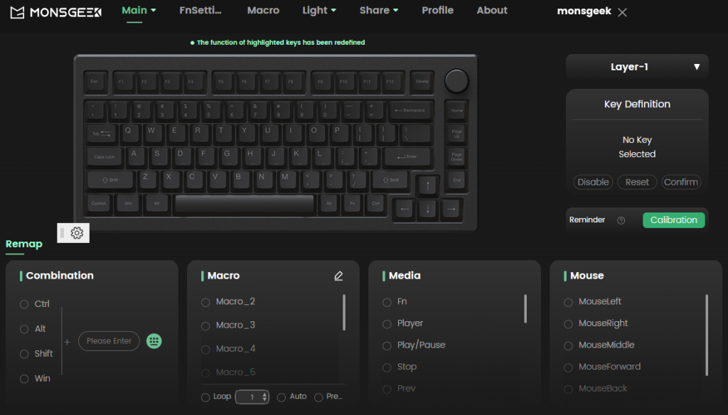 M1 V5 Black & Silver - MonsGeek